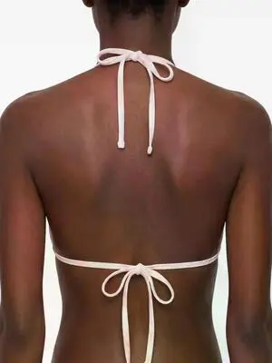 Burberry Checked Bikini Top - White
