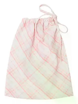 Burberry Checked Bikini Top - White
