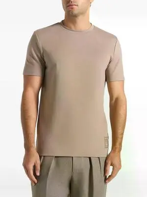 Manière De Voir Matteo Regular-fit Taupe Cotton T-shirt