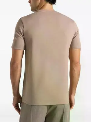 Manière De Voir Matteo Regular-fit Taupe Cotton T-shirt