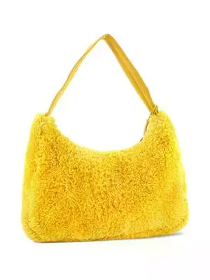 Prada Re-edition 2000 Terry Cloth Mini Hobo Bag - Black
