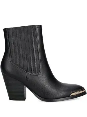 Versace 85mm Pointed-toe Logo-detail Boots