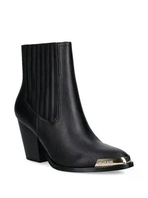 Versace 85mm Pointed-toe Logo-detail Boots