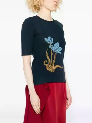 Erdem Floral-motif Knitted T-shirt