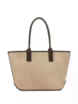 Hogan Top Handle Tote Bag With Logo Charm