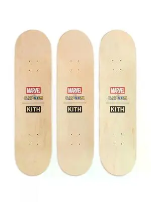 Kith X Marvel X Capcom Triptych Skatedecks