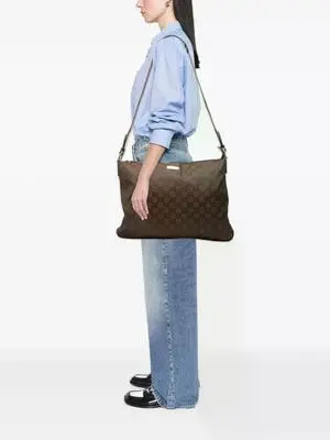 Gucci Gg Nylon Crossbody Bag - Brown