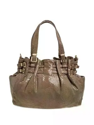 Michael Kors Python Effect Patent Leather Shoulder Bag