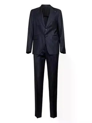 Tagliatore Pinstriped Single-breasted Suit - Blue