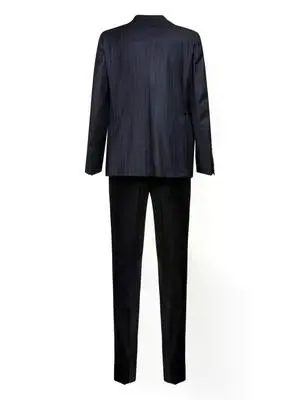 Tagliatore Pinstriped Single-breasted Suit - Blue