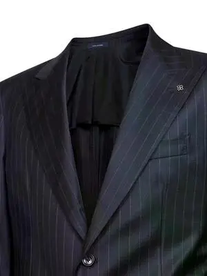 Tagliatore Pinstriped Single-breasted Suit - Blue