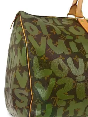 LOUIS VUITTON Monogram Graffiti Keepall 50 Travel Bag