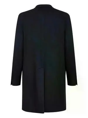 Tagliatore Three-button Coat With Logo Pin - Blue