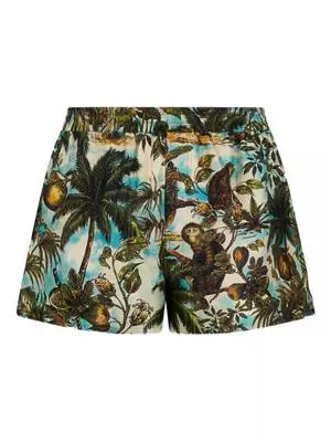 Dsquared2 Printed Silk Twill Shorts