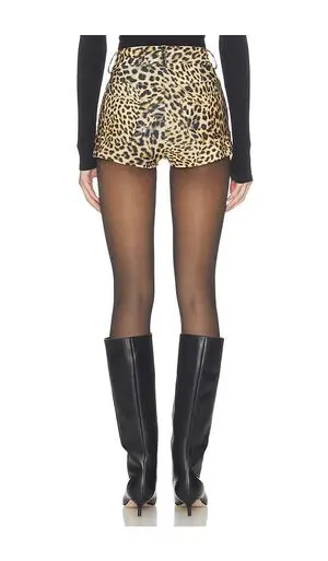Norma Kamali High Waist Short - Brown