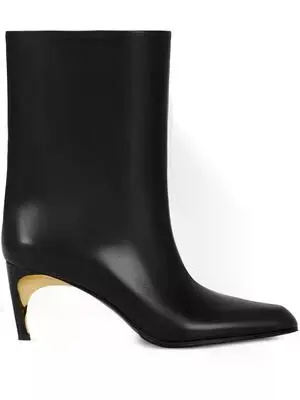 POTAMY 70mm Pointed-toe Ankle Boots - Black