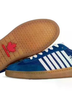 Dsquared2 Boxer Suede And Leather Sneakers - Blue