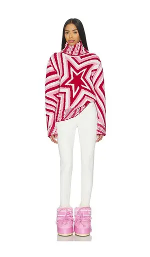 Perfect Moment Geometric Star Turtleneck Sweater