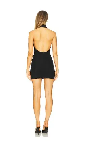 SAU LEE Esme Faux Leather Dress