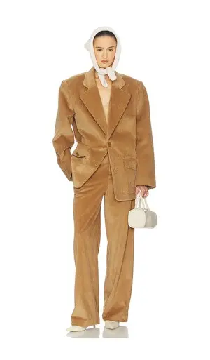 HELSA The Very Oversized Corduroy Blazer - Brown