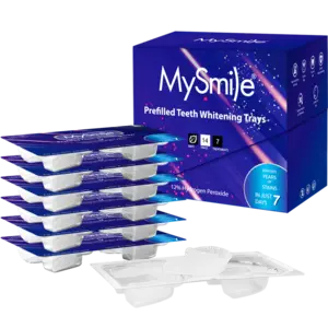 MYSMILE Prefilled Teeth Whitening Trays Kit, 12% Hydrogen Peroxide - One-color
