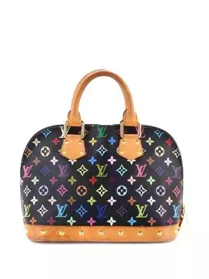 LOUIS VUITTON Alma Handbag Monogram Multicolor Pm Satchel - Black