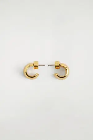 Cos Plated Half-hoop Earrings - Gold