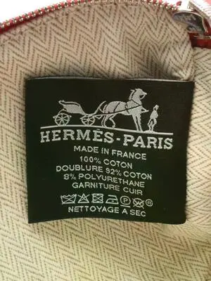 Hermès Toile Echappé Vermillion Pouch