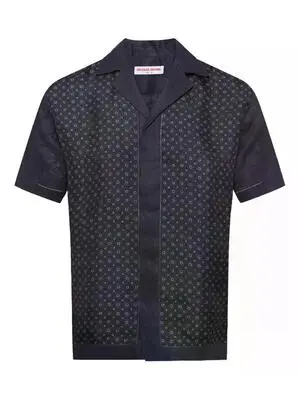 Orlebar Brown Maitan Geometric-print Shirt - Blue