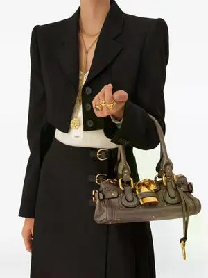 Chloé Small Leather Tote Bag - Grey