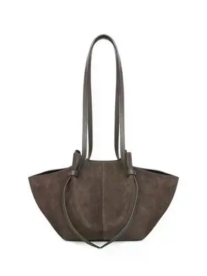 Yuzefi Large Mochi Suede Knot Shoulder Bag - Brown