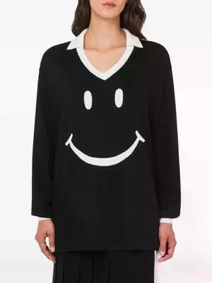 Moschino Smiley V-neck Sweater