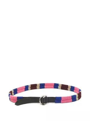 ISABEL MARANT VINTAGE 2020s Striped Leather Belt - Multicolor