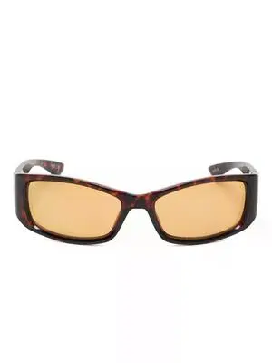 Le Specs Du Jour Rectangle-frame Sunglasses - Brown