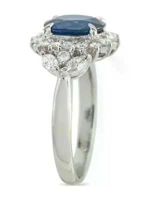 LB EXCLUSIVE Platinum Diamond Sapphire Ring