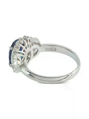 LB EXCLUSIVE Platinum Diamond Sapphire Ring