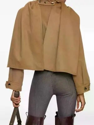 Burberry Detachable Scarf Jacket In Brushed Cashmere