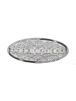 LB EXCLUSIVE Platinum Diamond And Sapphire Brooch - Silver