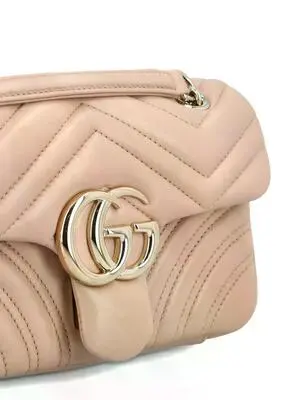 Gucci Chevron Gg Lambskin Shoulder Bag