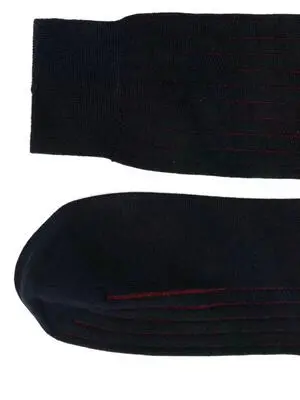 ALTO MILANO Striped Detail Knee High Socks