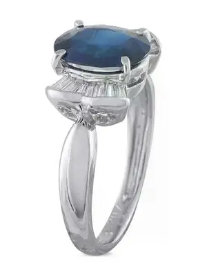 LB EXCLUSIVE Platinum Diamond And Sapphire Ring