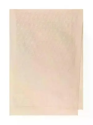 Fendi Ff Jacquard Silk Scarf - Neutrals