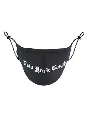 HACULLA. Embroidered Slogan Face Mask - Black