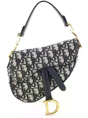 Dior Saddle Handbag Oblique Canvas Mini Shoulder Bag - Blue