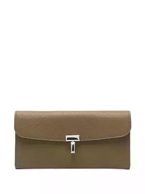 TOTEME T-lock Leather Wallet Brown
