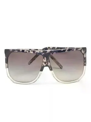 Loewe Tortoiseshell Geometric-frame Sunglasses - Black