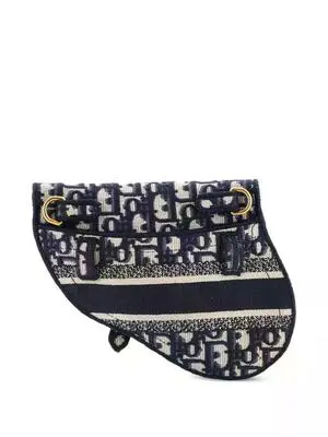 Dior Saddle Oblique Canvas Belt Bag - Blue