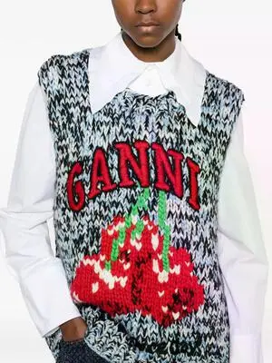 GANNI Patterned Knitted Vest