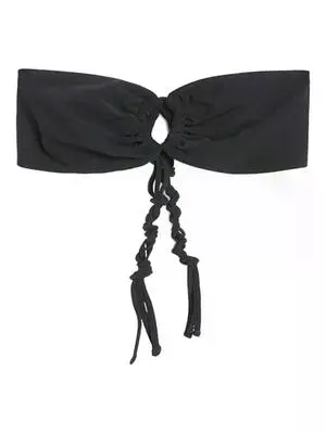 JIL SANDER Tangle Knot-detail Bandeau Bikini Top - Black