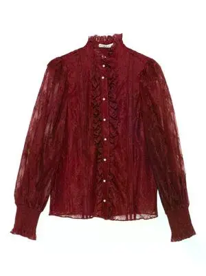 Alice + Olivia Lace-detail Blouse